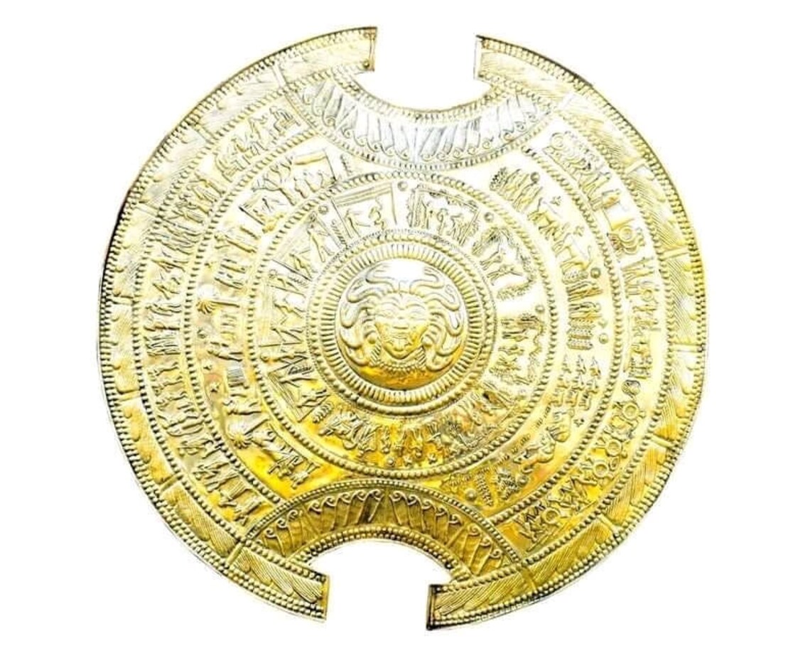 Brass Greek Shield | Handmade Metal Hoplon for LARP & Cosplay ...