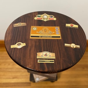 Cigar Box Table With Cigar Band Display Box - Etsy