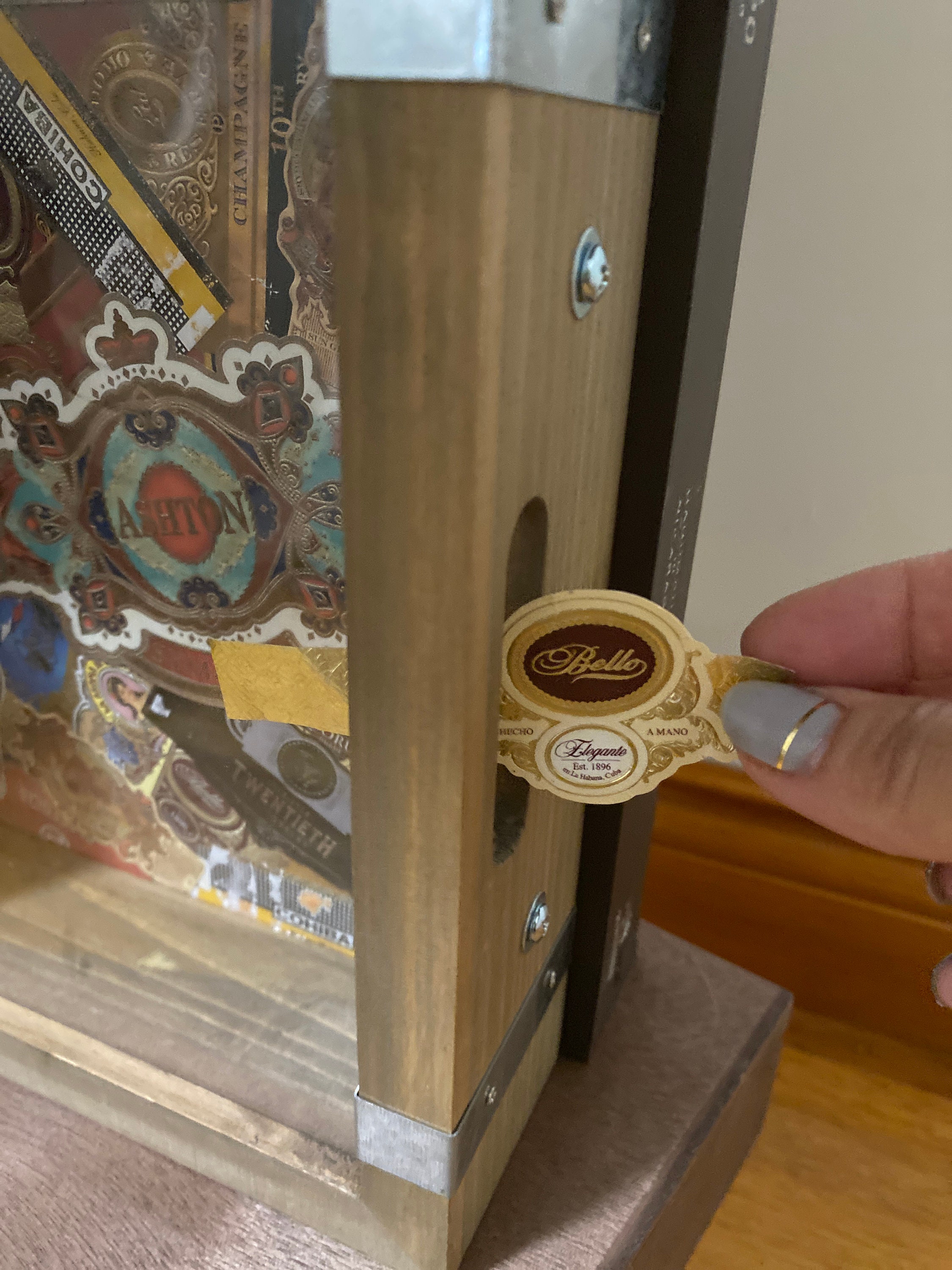 Cigar Box Table With Cigar Band Display Box - Etsy