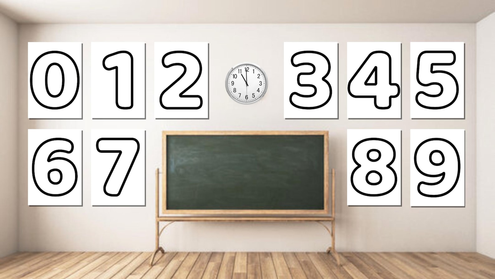 Large Bubble Numbers 0 to 9 (available in A5, A4 and A3!) - Etsy