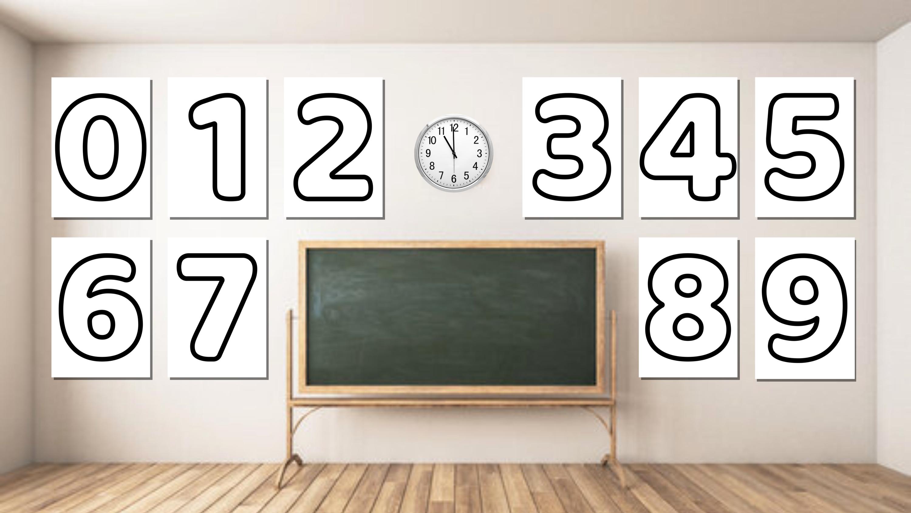 Large Bubble Numbers 0 to 9 (available in A5, A4 and A3!) - Etsy