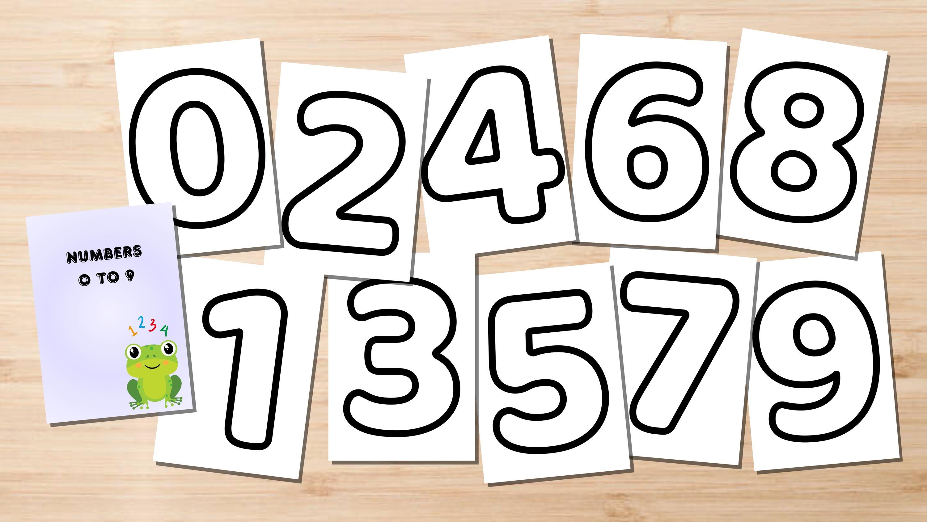 Large Bubble Numbers 0 to 9 (available in A5, A4 and A3!) - Etsy