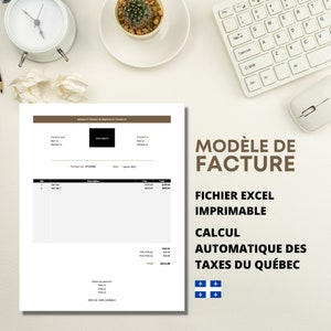 Elegant Style Invoice Template to Download and Print in French With ...