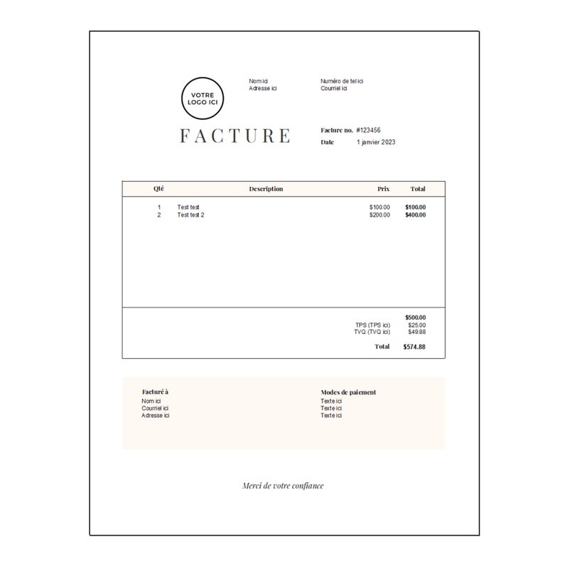 Elegant Minimalist Style Peach Beige Invoice Template to Download and ...