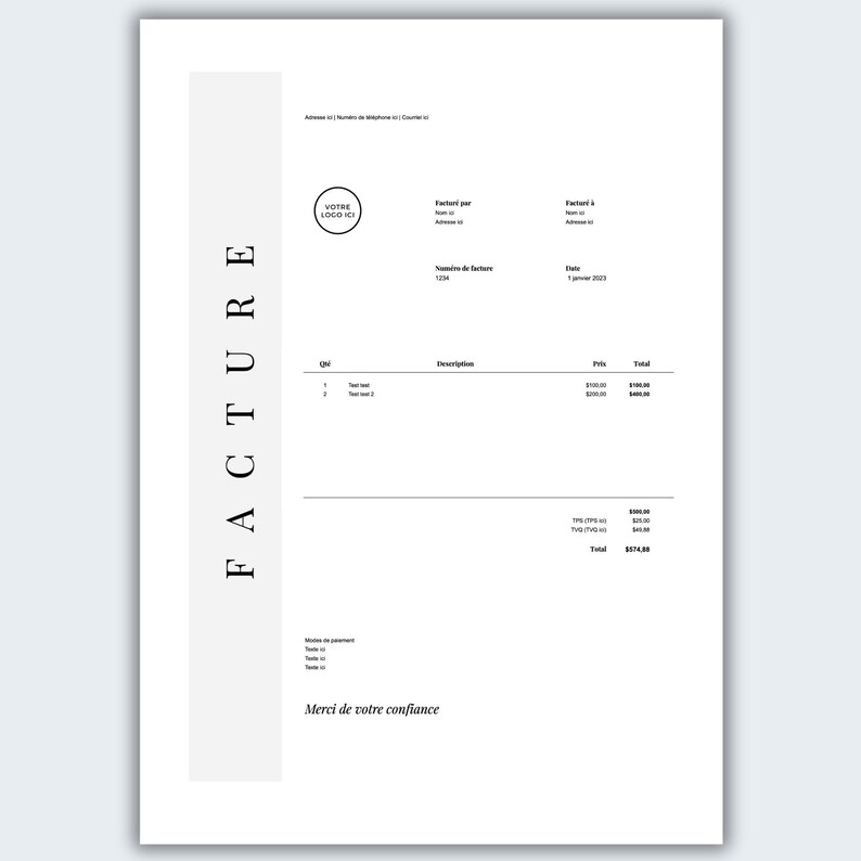 Gray White Invoice Template Minimalist Style to Download and Print in ...