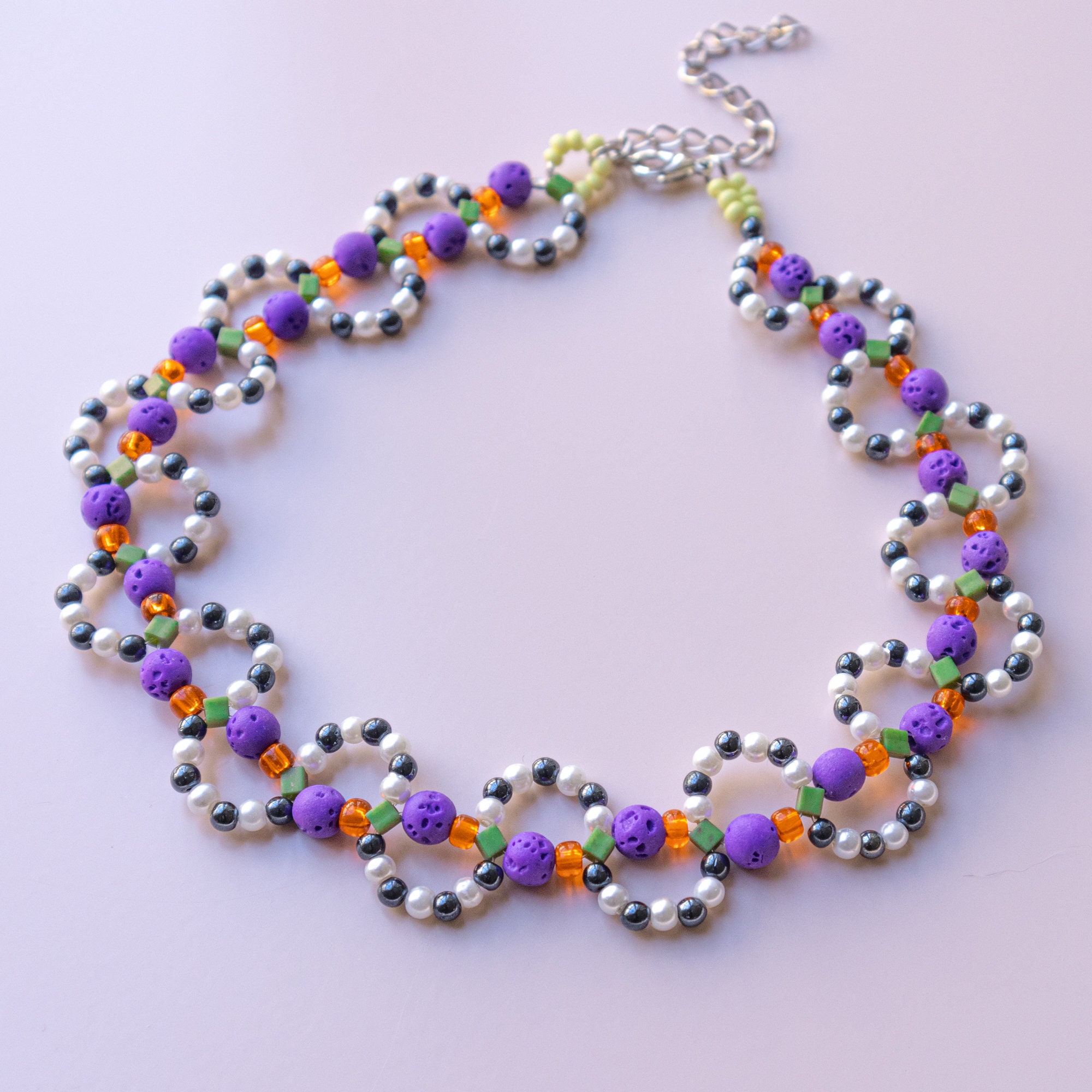 Gothic Spooky Choker Black & White Stripes Sandworm Snake Necklace ...