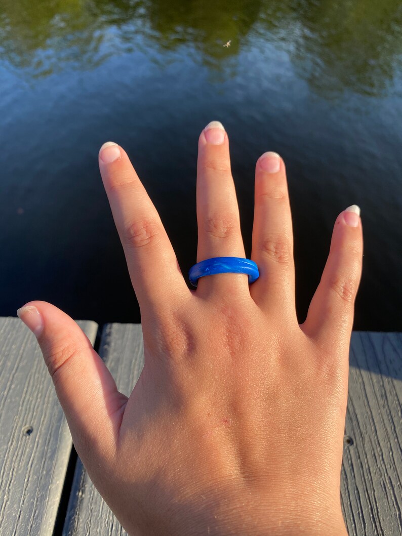Blue Swirly Ring - Etsy