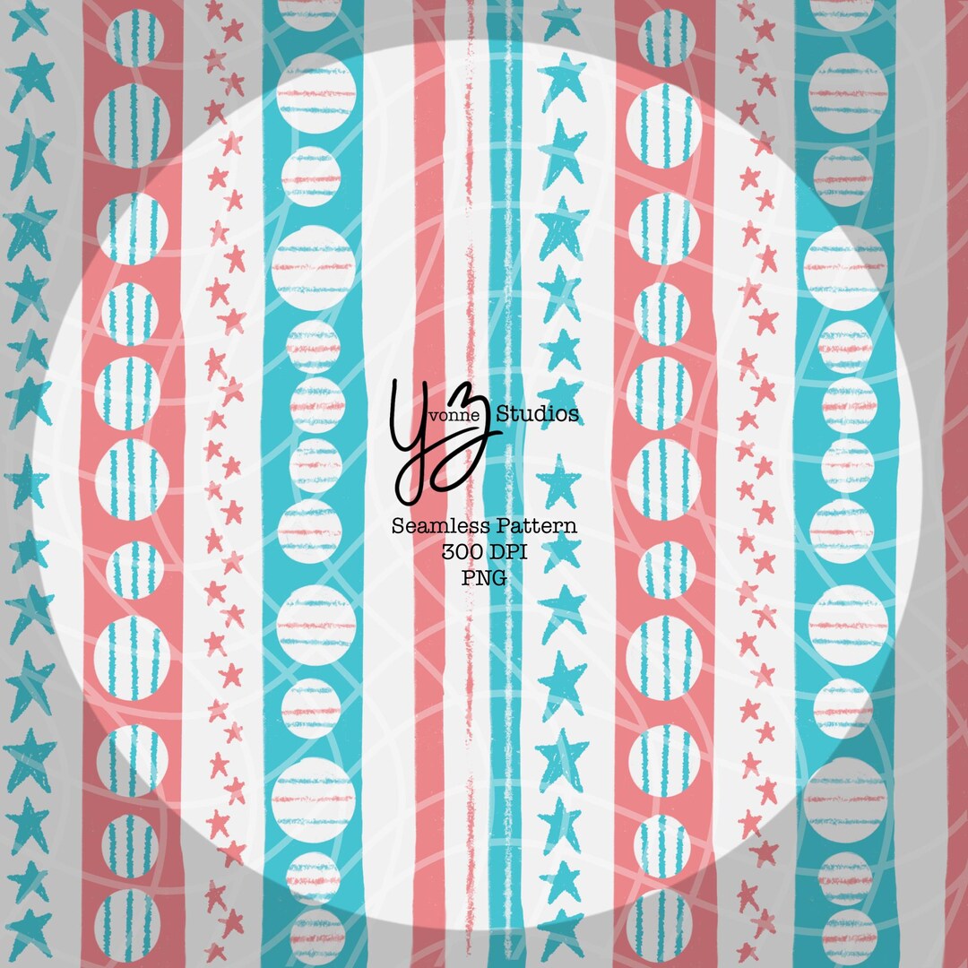 Stars and Stripes Seamless Pattern: Patriotic Kids Digital Paper ...