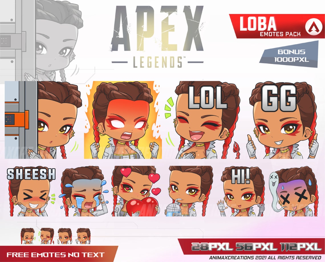 Loba Apex Legends Emotes Loba Apex Legends Chibi Apex - Etsy
