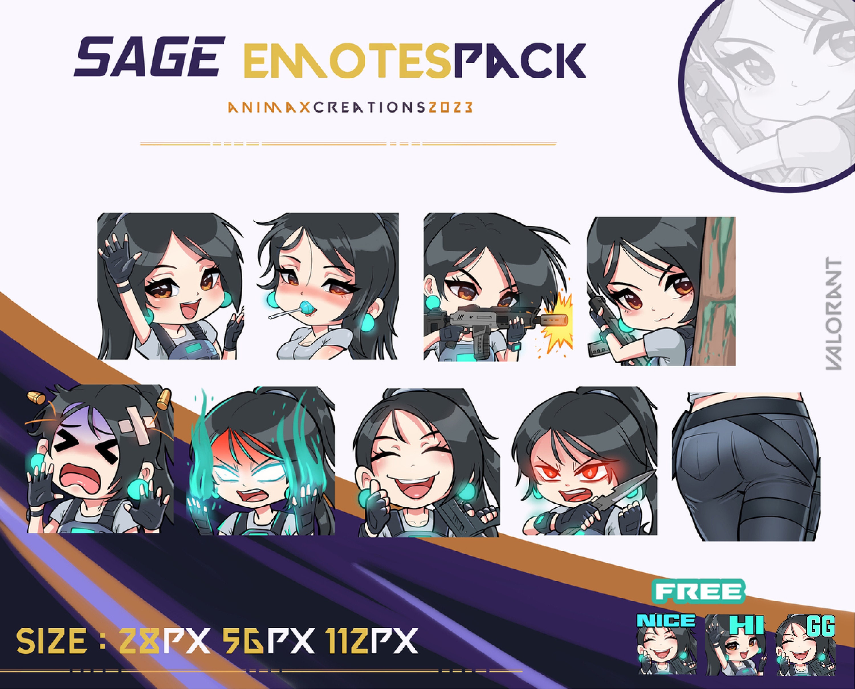 Sage Valorant, Sage Valorant Twitch Emotes, Sage Valorant Discord ...