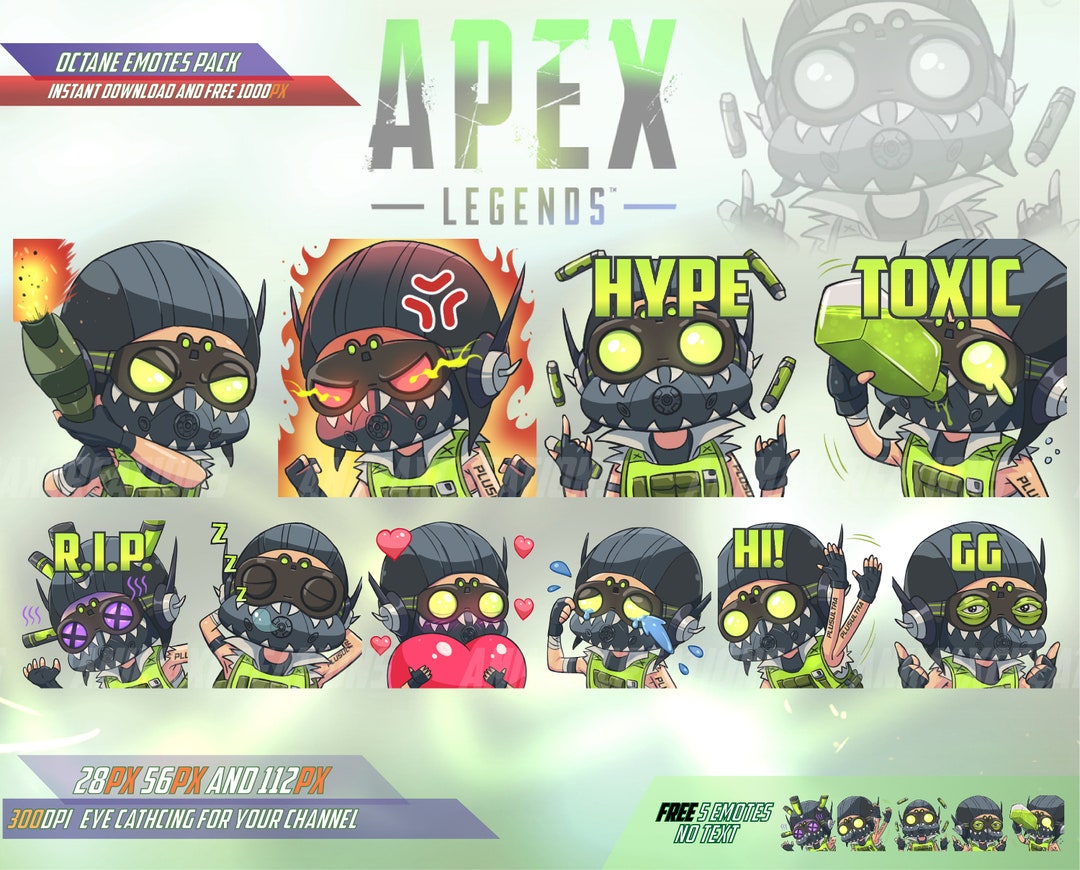 Octane Apex Legends Emotes, Octane Apex Legends Chibi, Apex Legends ...