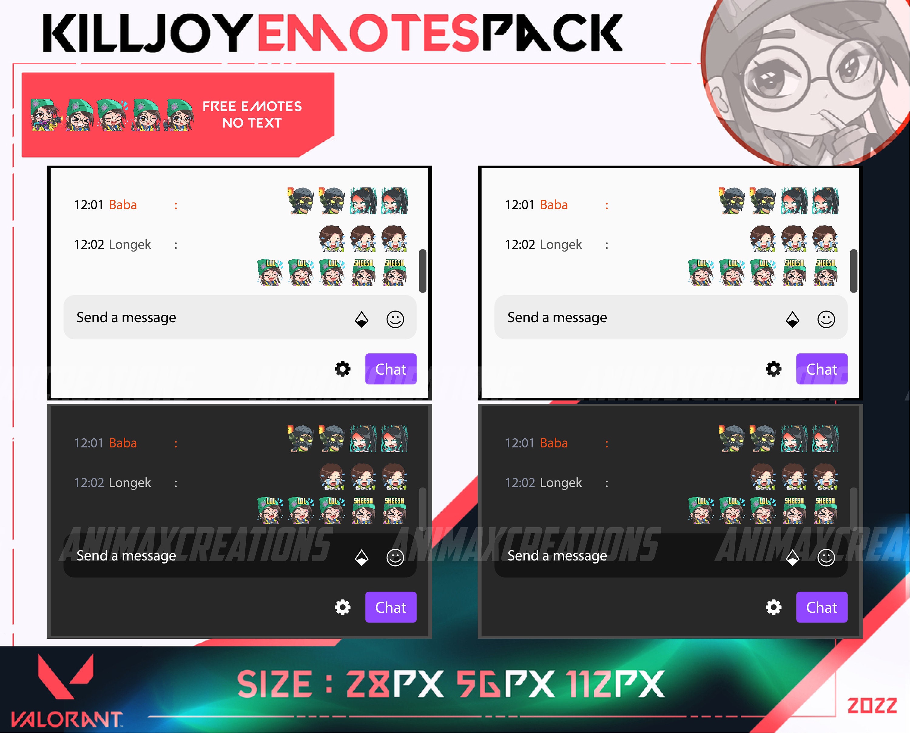 Killjoy Valorant Emotes Killjoy Valorant Chibi Valorant | Etsy México