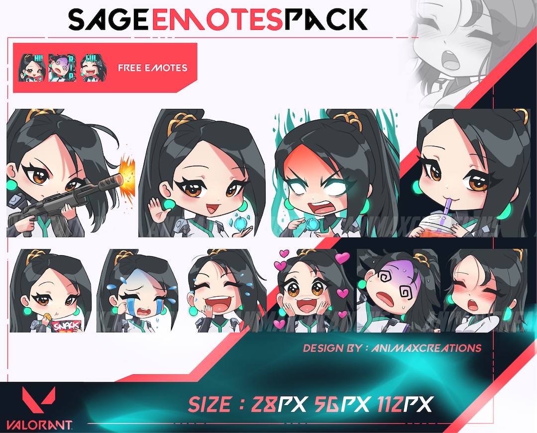 Sage Valorant, Sage Valorant Twitch Emotes, Sage Valorant Discord ...