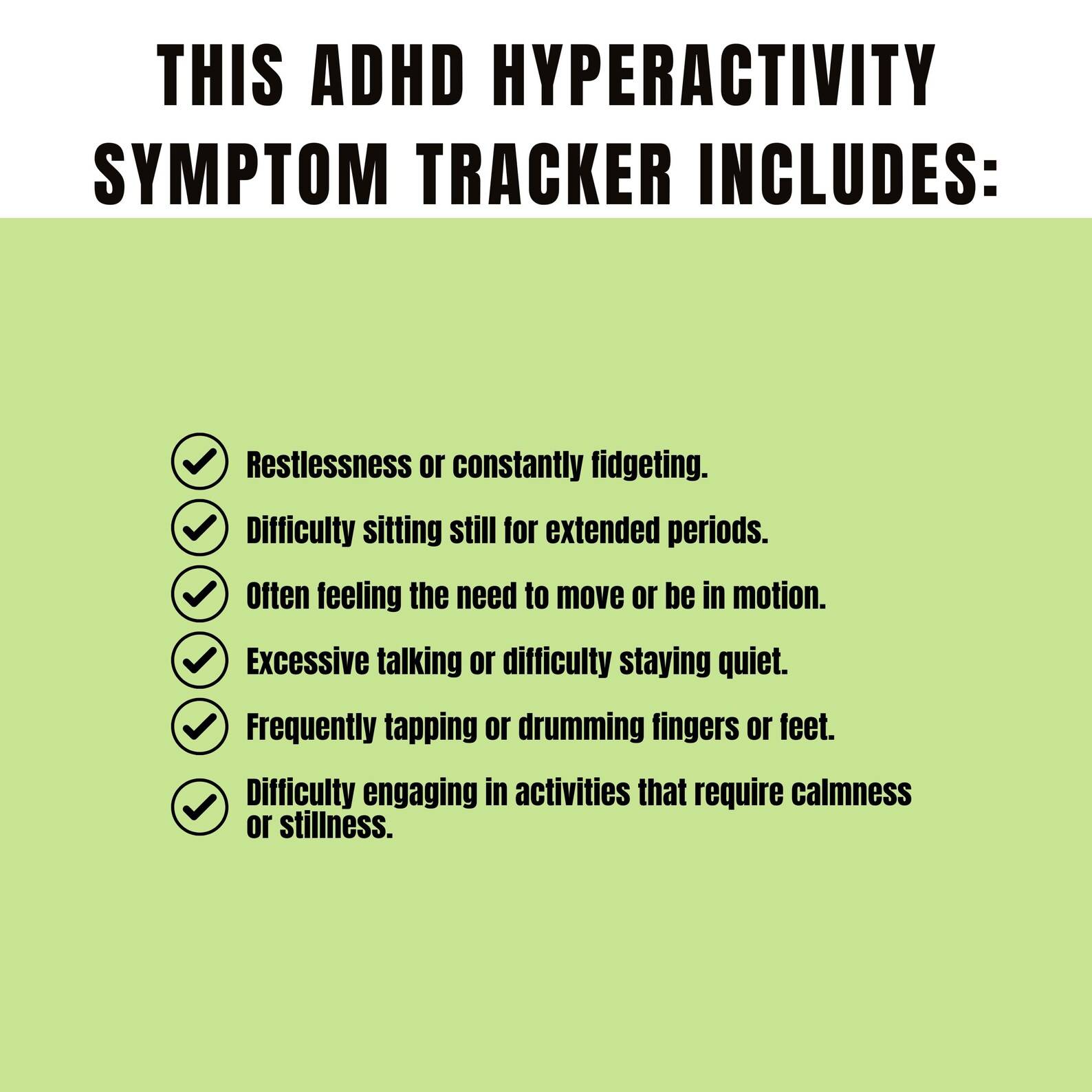 ADHD Hyperactivity Tracker | Rainbow Colour Health Planner, Behaviour ...