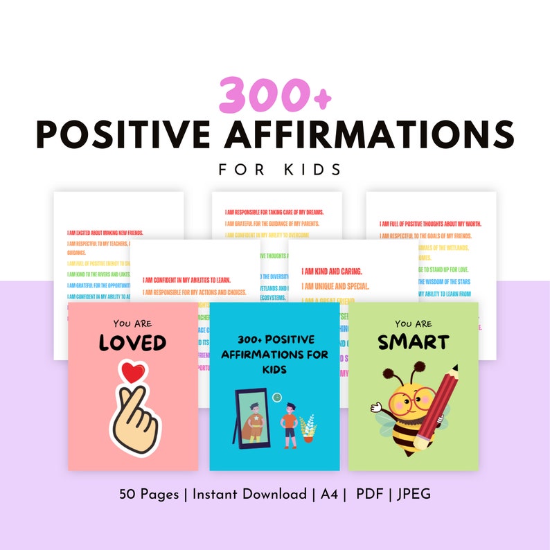 300 Positive Affirmations for Kids, Infants, Toddlers and Preschoolers ...