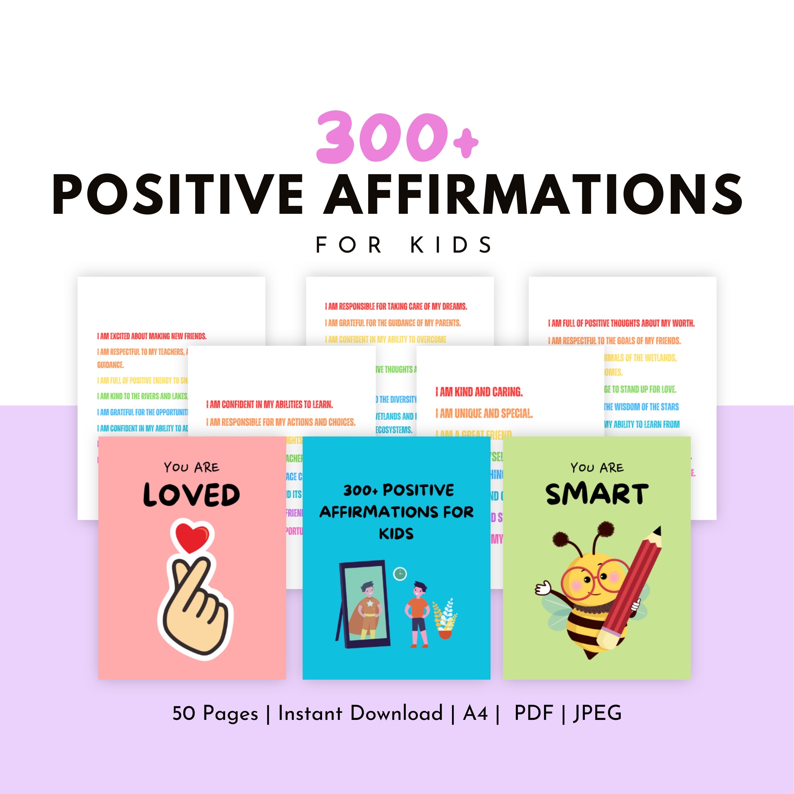 300 Positive Affirmations for Kids, Infants, Toddlers and Preschoolers ...