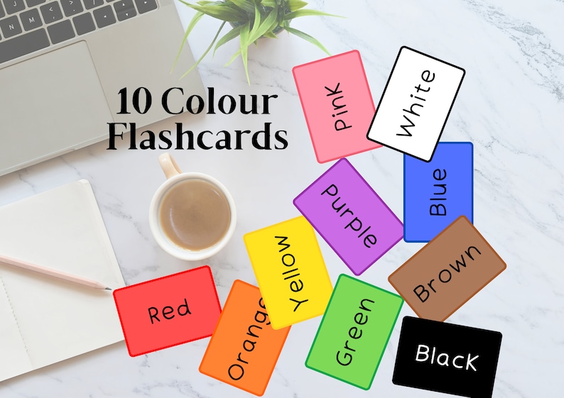10 Printable Colour Flashcards. Printable ESL Props, Flashcards for ...