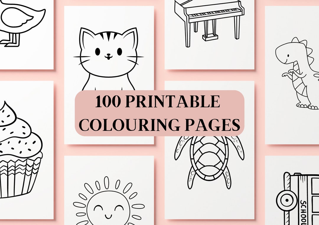 100 Printable Colouring Pages for Kids, Toddlers and Preschoolers ...