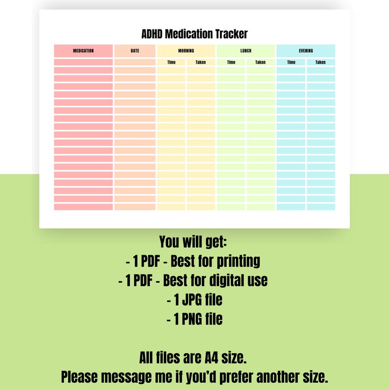 ADHD Medication Tracker | Rainbow Health Medication Management ...