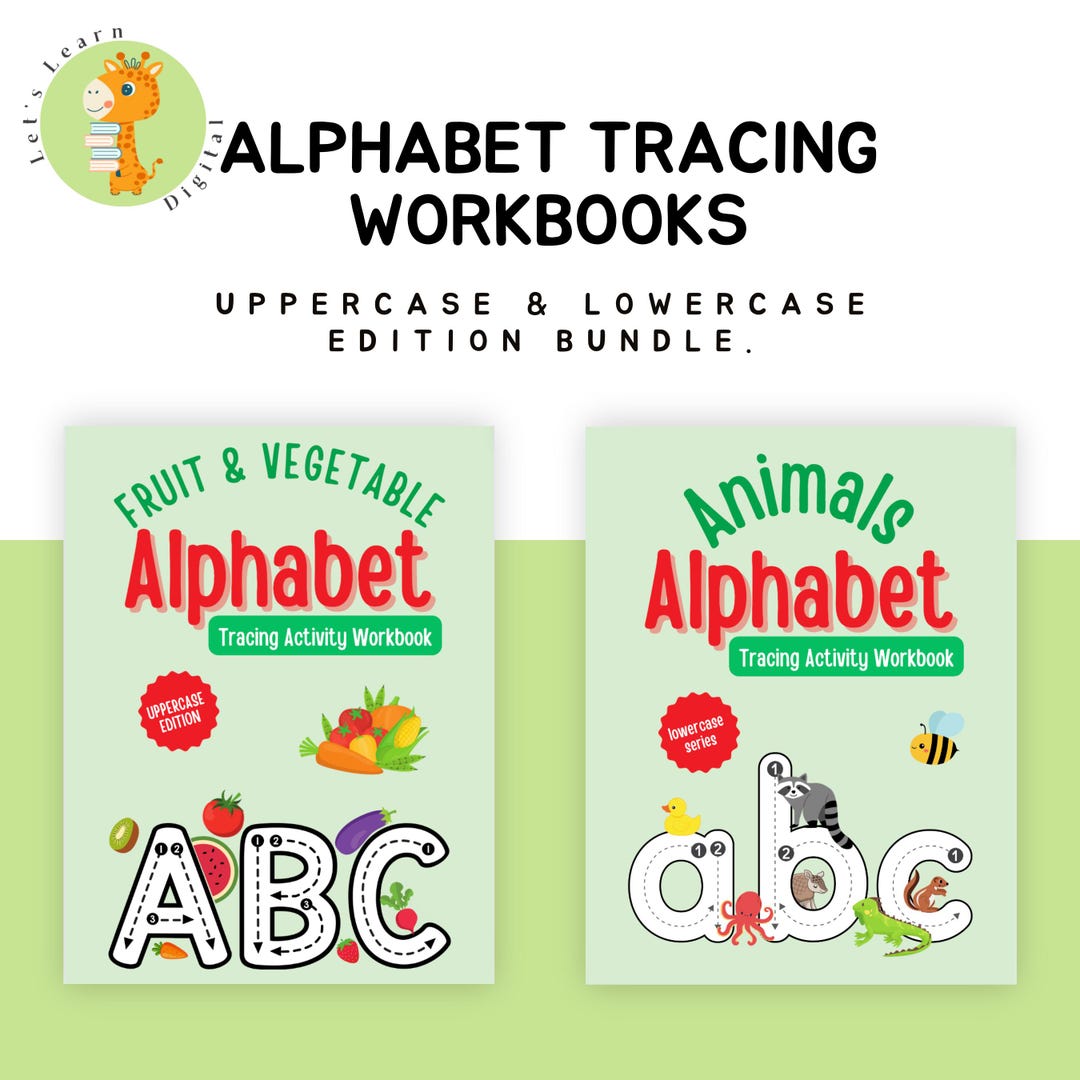 Alphabet Letter Tracing Workbook Bundle for Kids, Toddlers and ...
