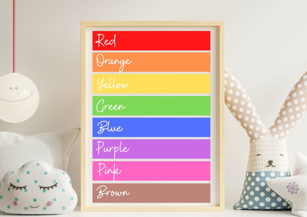 Printable Colour Poster Printable ESL Props, Posters for Kids, Learn ...