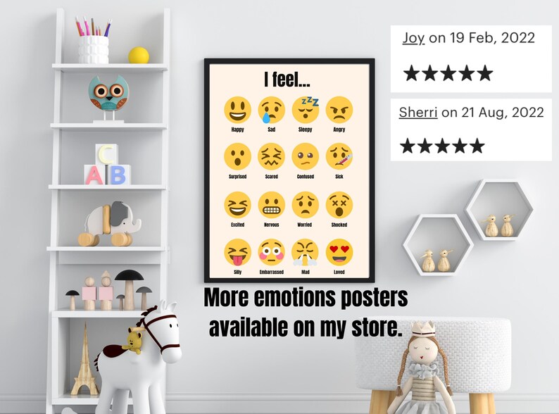 Printable Emotions Poster | ESL Props, Posters for Kids, Learn English ...