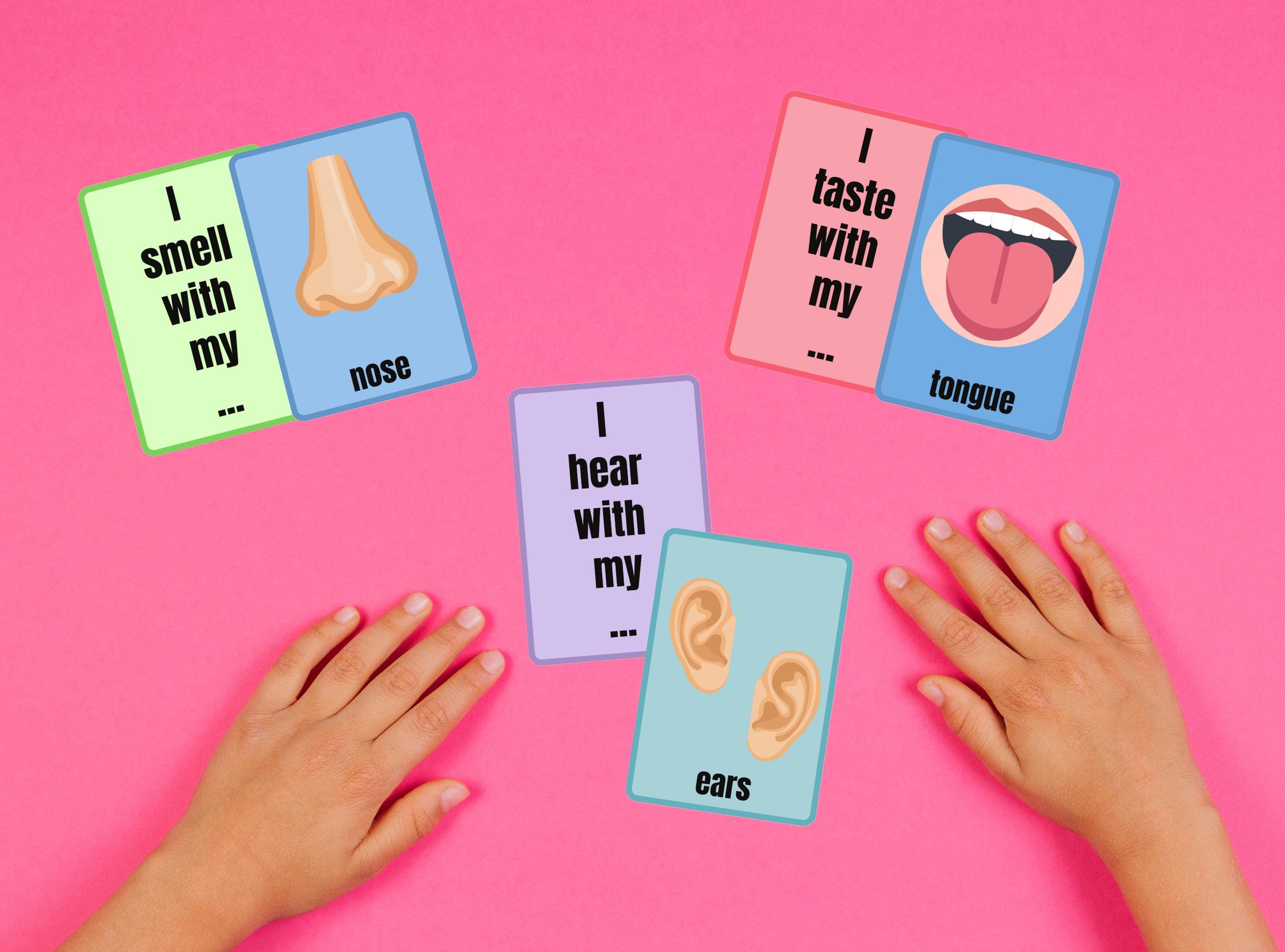 Senses Flashcards | Printable ESL Props for Kids, Teaching Senses ...