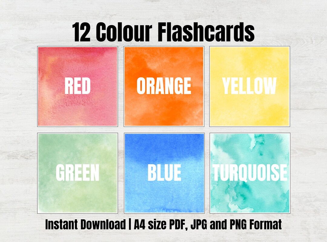 Colour Flashcards for Kids | Teaching Colours, Learning Colours ...