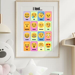 Printable Emotions Poster ESL Props, Posters for Kids, Learn English ...