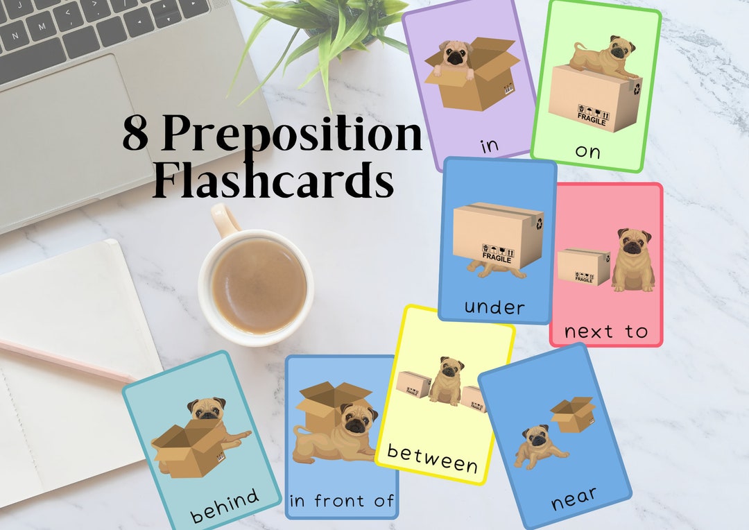 8 Printable Flashcards Prepositions Dog. Printable ESL Props ...