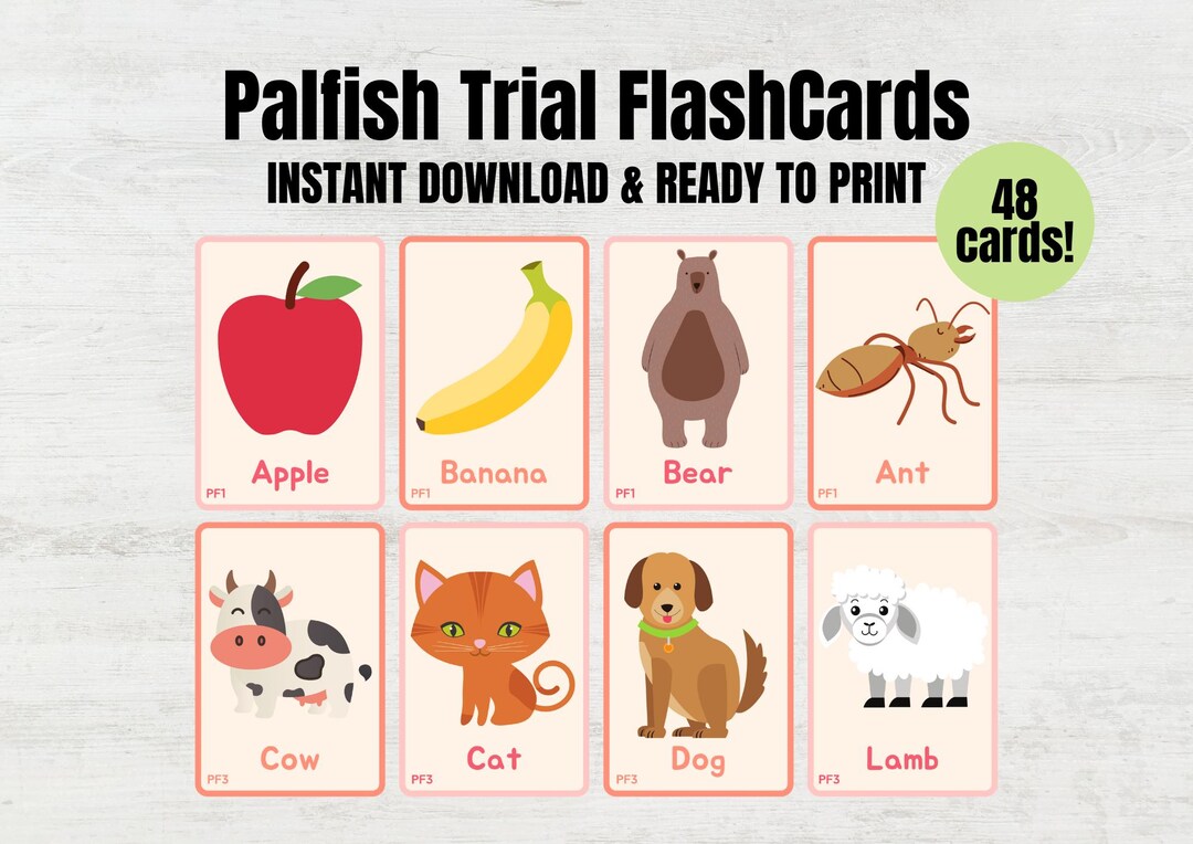 48 Palfish Trial Flashcards. PF1-PF5 Printable Palfish Teacher Props ...
