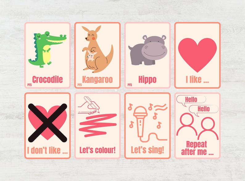 Palfish Props | 48 Printable Teacher Flashcards for Palfish Trial ...