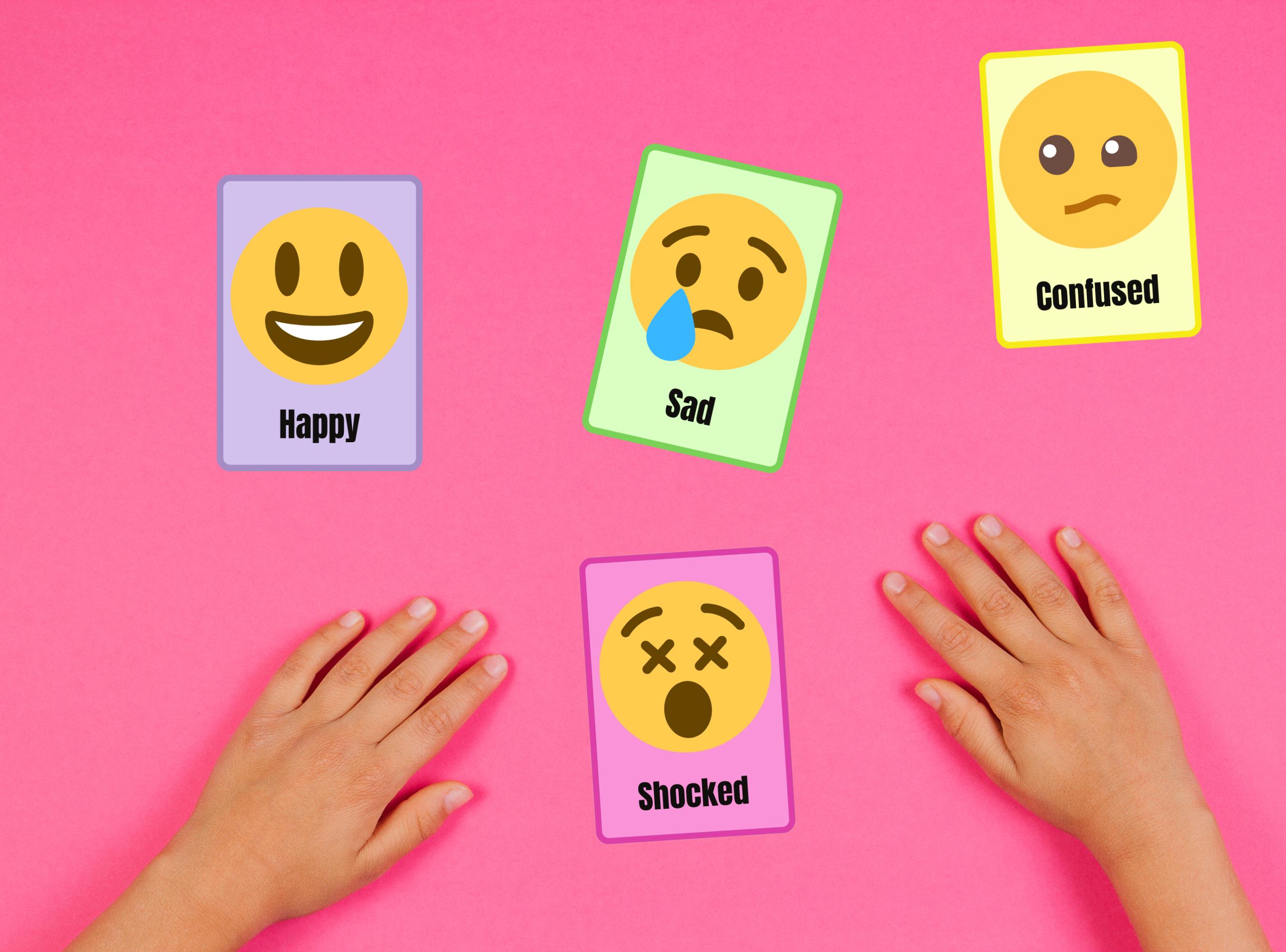 Emotions Flashcards | 16 Printable Montessori Cards for Kids, Toddlers ...