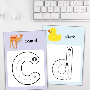 Animals Alphabet Tracing Workbook Lowercase Letters - for Kids ...