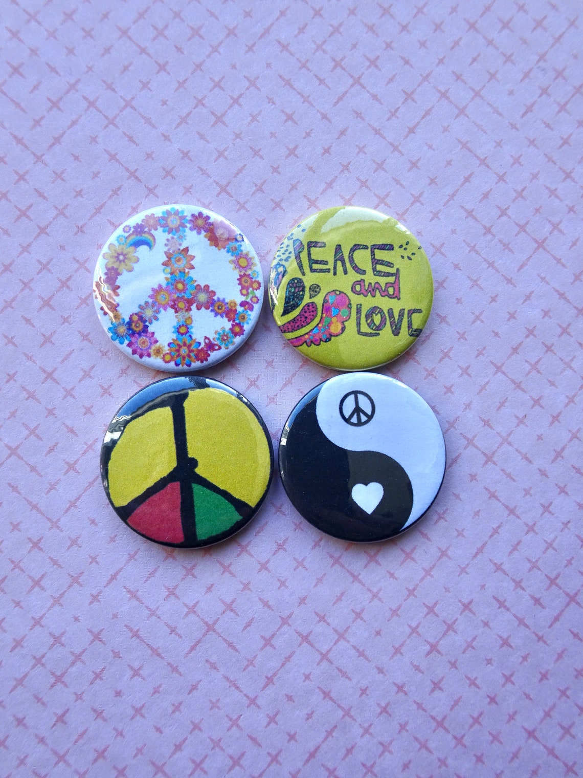 Peace Badge Peace Pin Love and Peace Love Badge Love Pin | Etsy