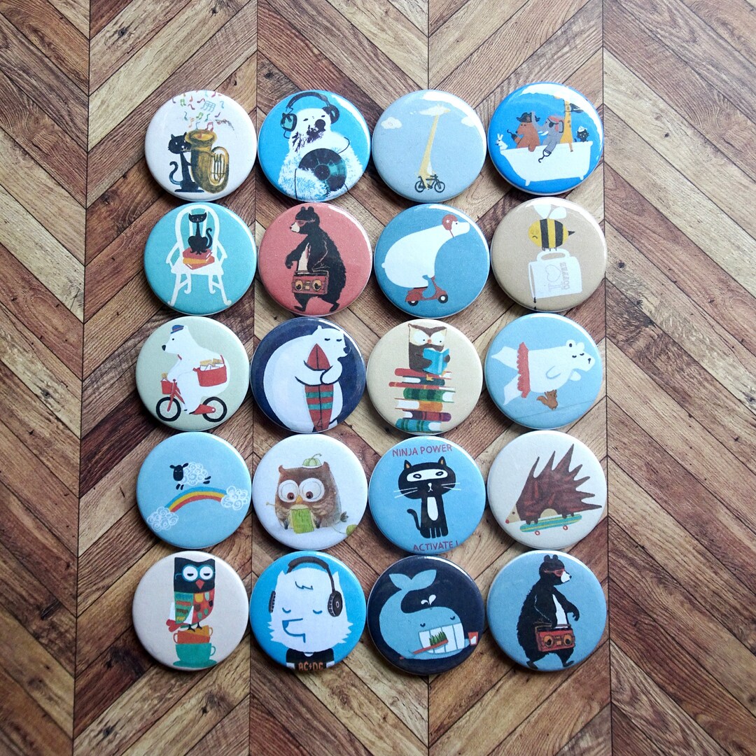 Cute Badges, Funny Badges, Button Badges, 25mm Badges, Set of Badges ...