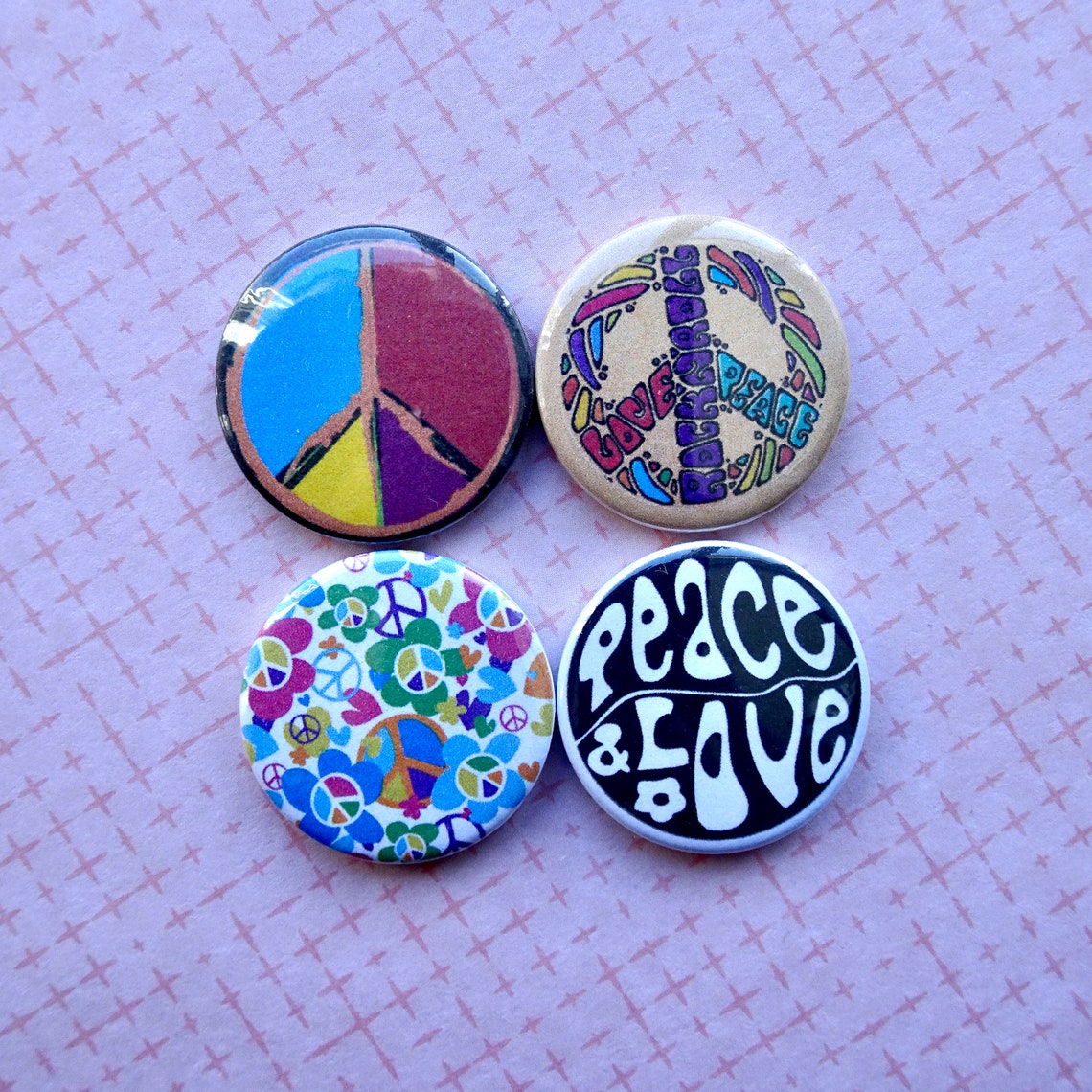 Peace Badge Peace Pin Love and Peace Love Badge Love Pin | Etsy