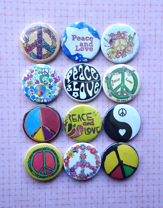 Peace Badge Peace Pin Love and Peace Love Badge Love Pin | Etsy