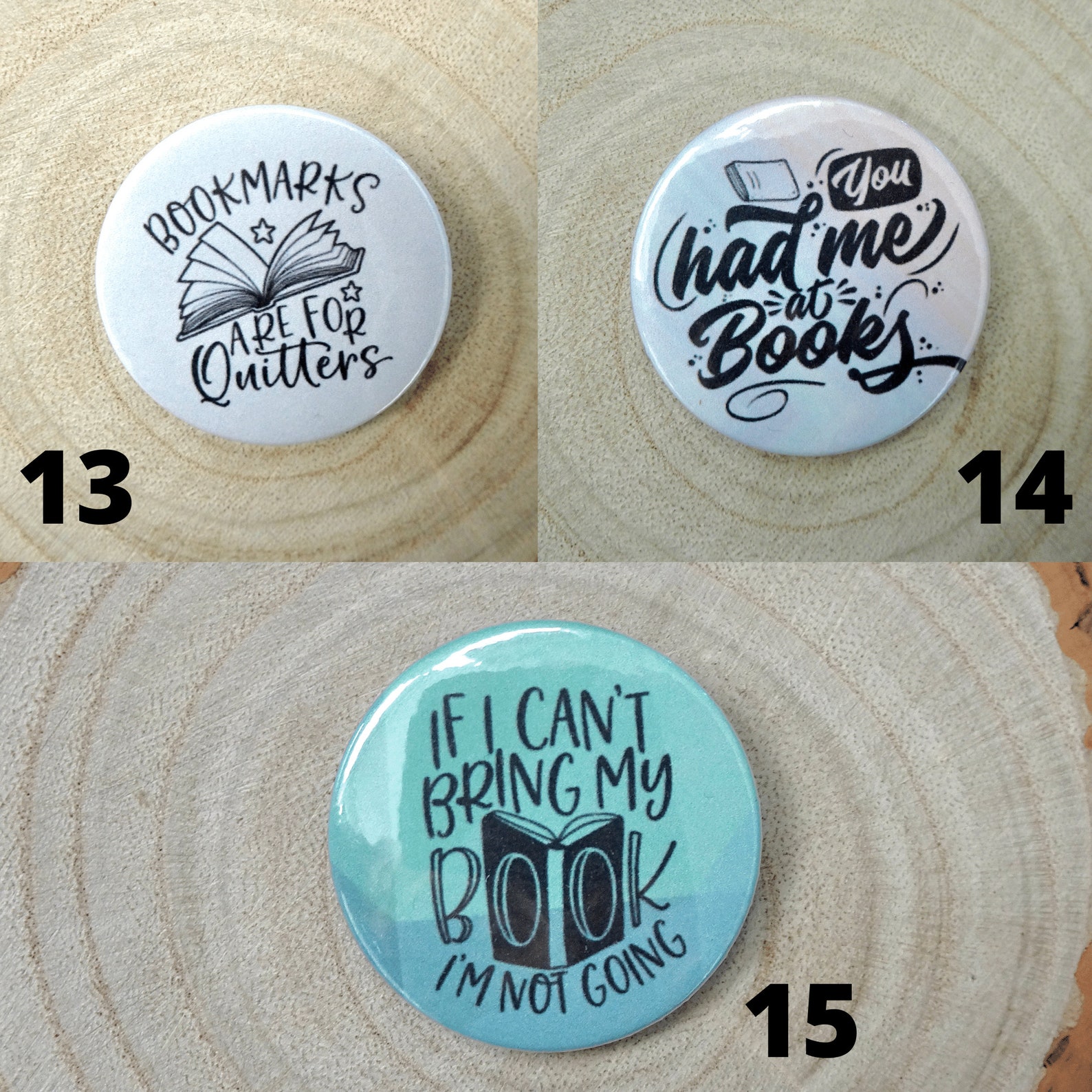 Book Badges Gifts for Book Lovers Gifts for Bookworms Gifts - Etsy