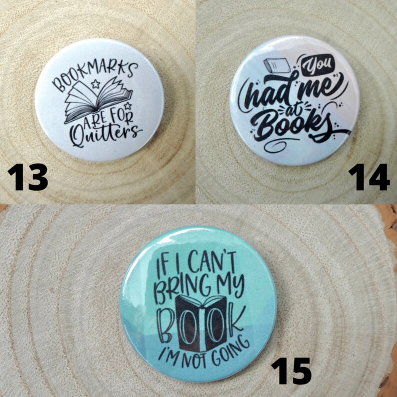 Book Badges Gifts for Book Lovers Gifts for Bookworms Gifts - Etsy