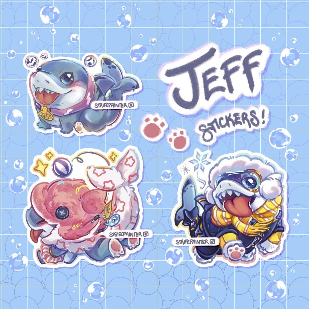 Jeff the Shark Die Cut Variety STICKERS || Comic Rival - Etsy Canada