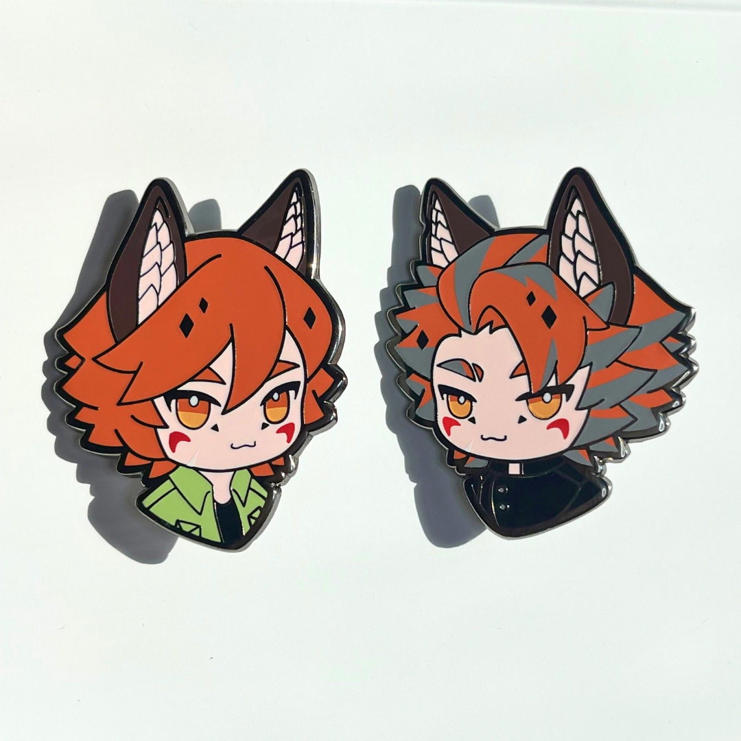 BTD2 Ren Hana and Tpof Fox Hard Enamel Pin - Etsy