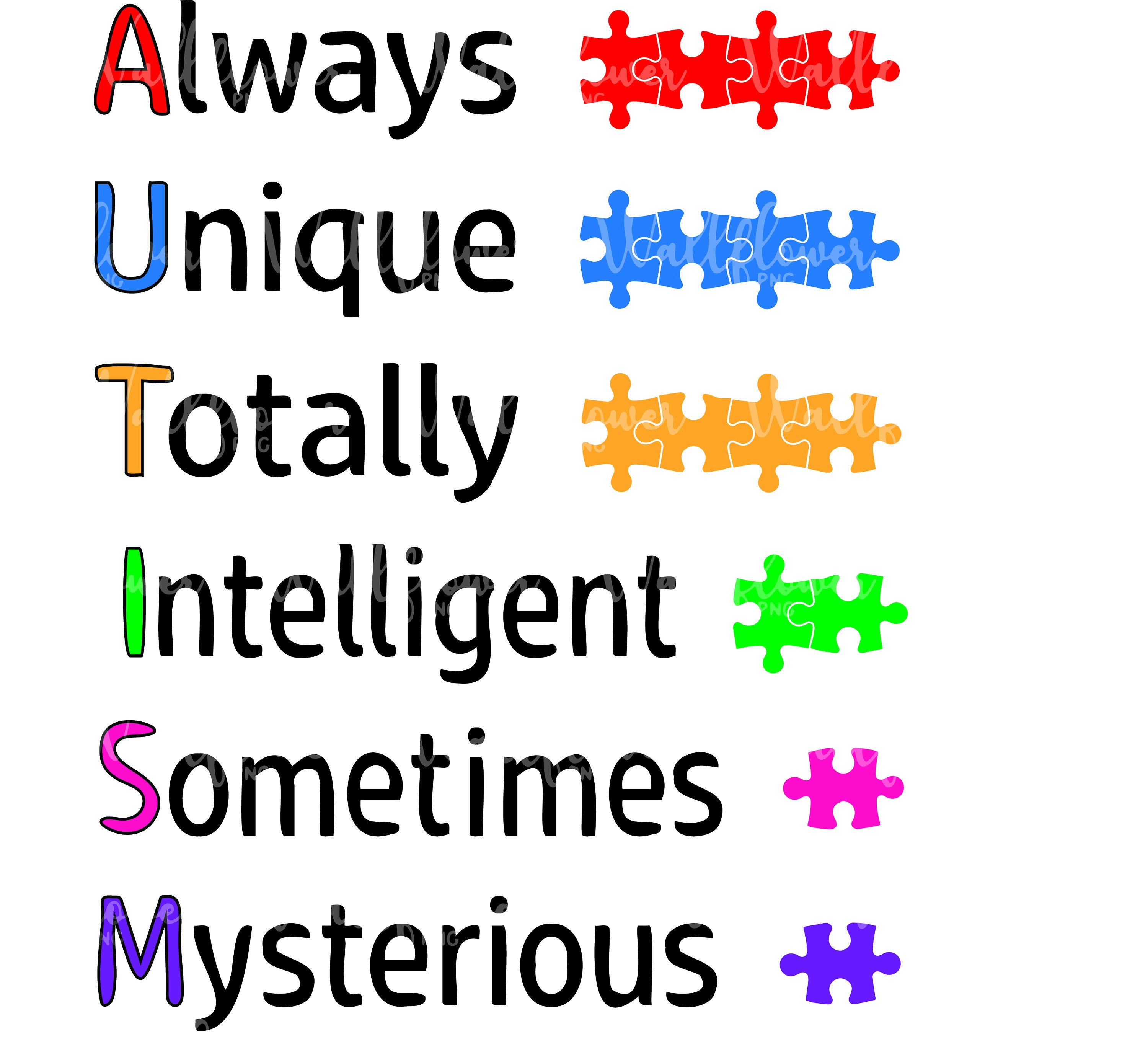 Autism - Always Unique Totally Intelligent Sometimes Mysterious, Cute ...