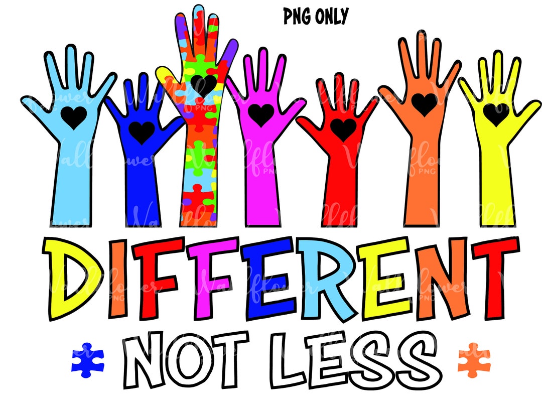 Autism - Different Not Less, Cute Sublimation and Vinyl Design! - Etsy