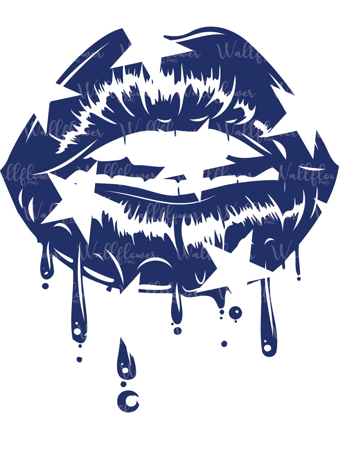 Merica Lip Drip Digital Design, Cute Sublimation and Vinyl 4th of July ...