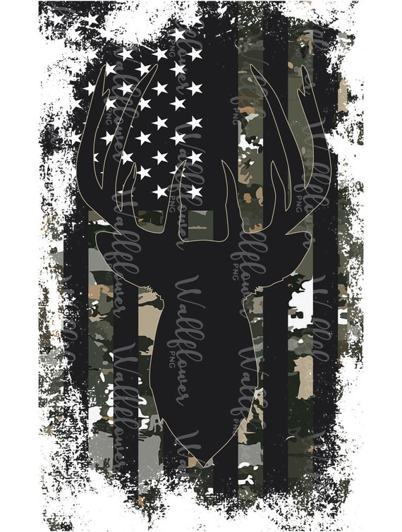 Deer Camo Flag Hunting Sublimation Design PNG ONLY | Etsy