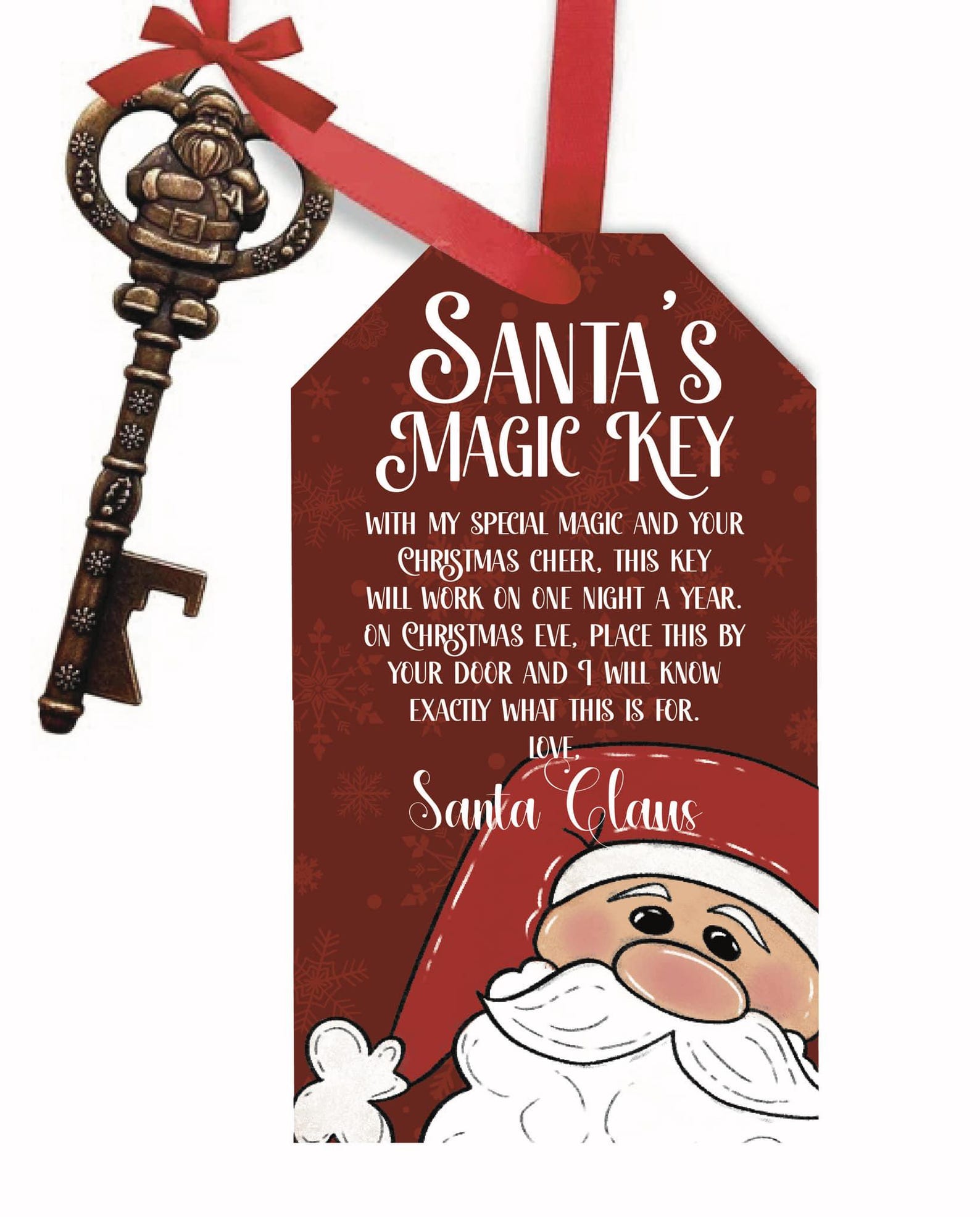 Santa’s Magic Key for House With No Chimney Key, Gift Tag With Name - Etsy