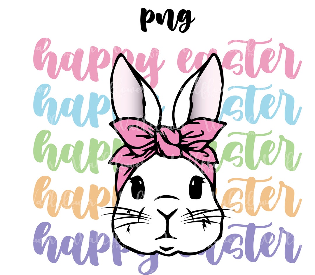 Happy Easter Bunny Digital Design, Cute Sublimation and Vinyl Design ...