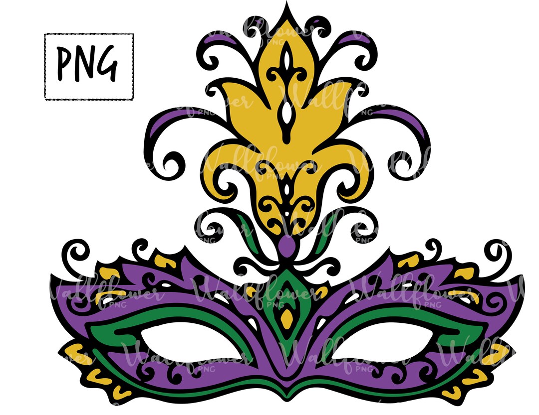 Mardi Gras Mask Digital Design, Cute Sublimation Vinyl Design - Etsy