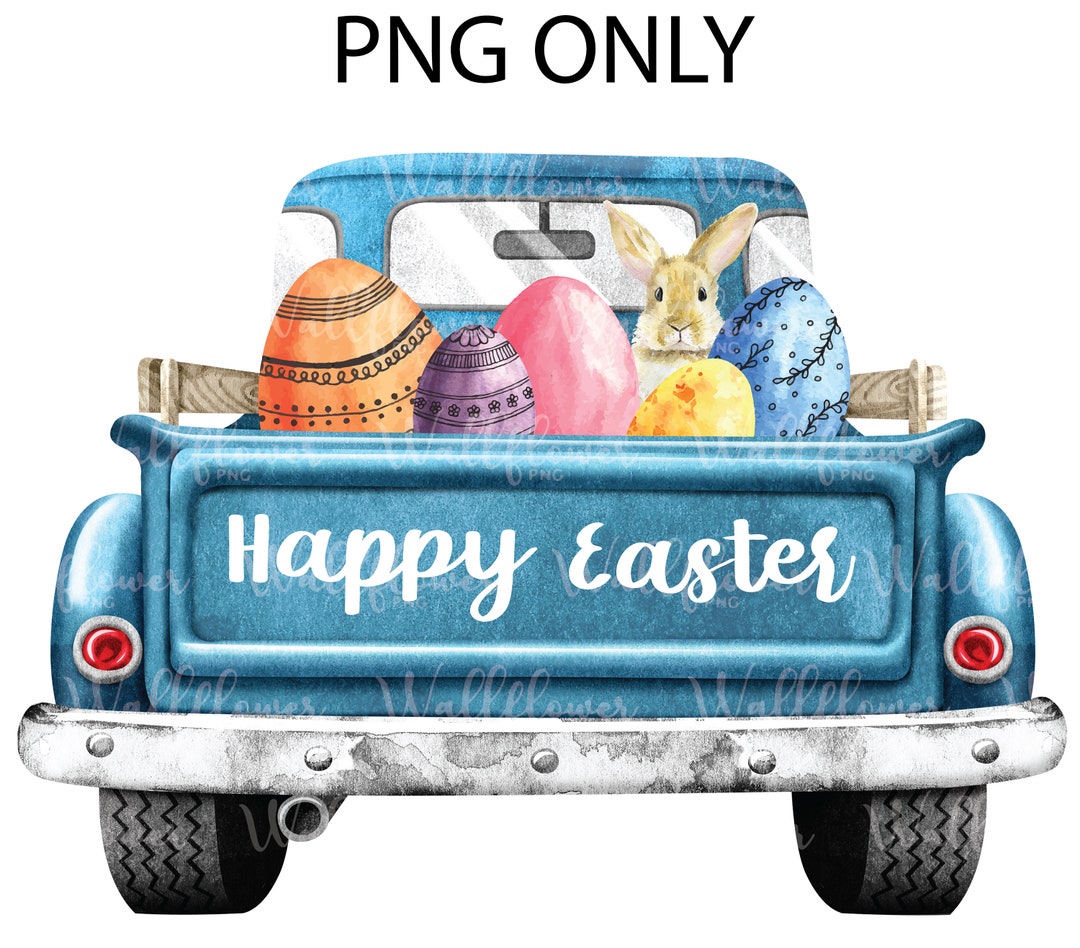 Happy Easter Truck Digital Design, Cute Sublimation Design! - Etsy